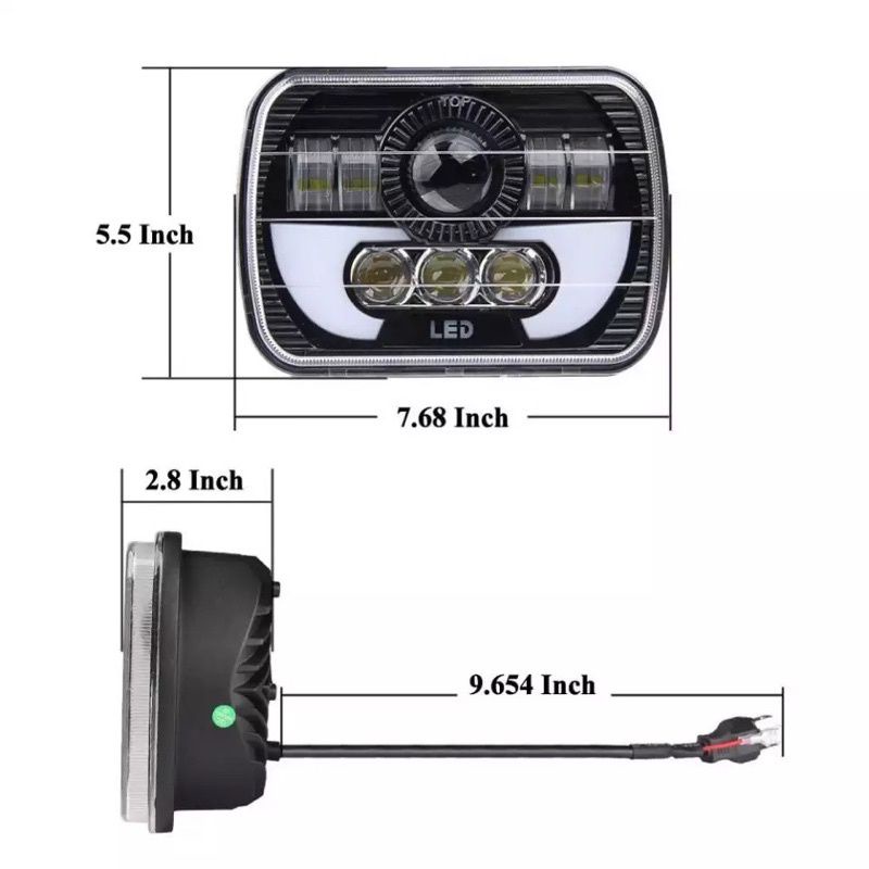 Jual Lampu Led Daymaker kotak untuk L300 katana jeep wrangler | Shopee ...