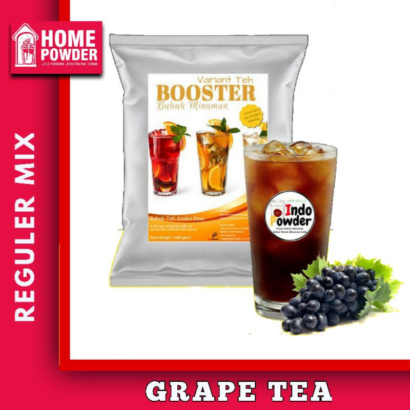 Jual Bubuk Minuman Grape Tea Booster 1Kg Minuman Teh Kekinian Rasa Teh ...