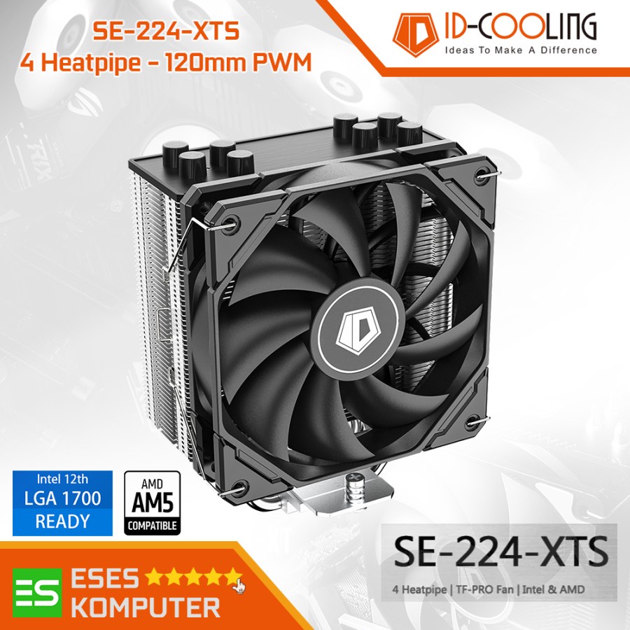 Jual ID-COOLING SE-224-XTS | 120MM AIR CPU Cooler HSF Intel / AMD ...