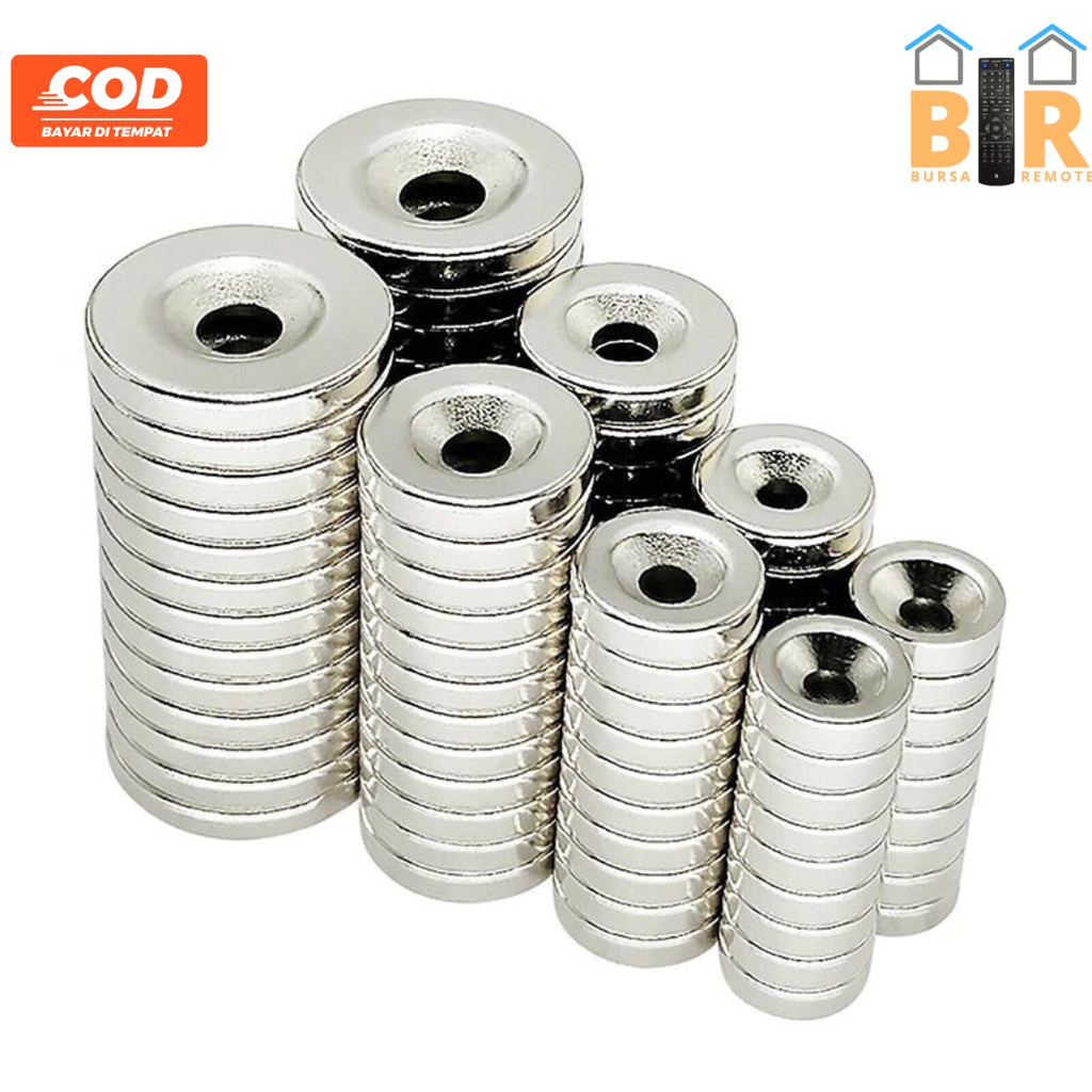 Jual Strong Magnet Super Kuat 20x3MM - 25x5MM Neodymium Ring NdFeB N52 ...