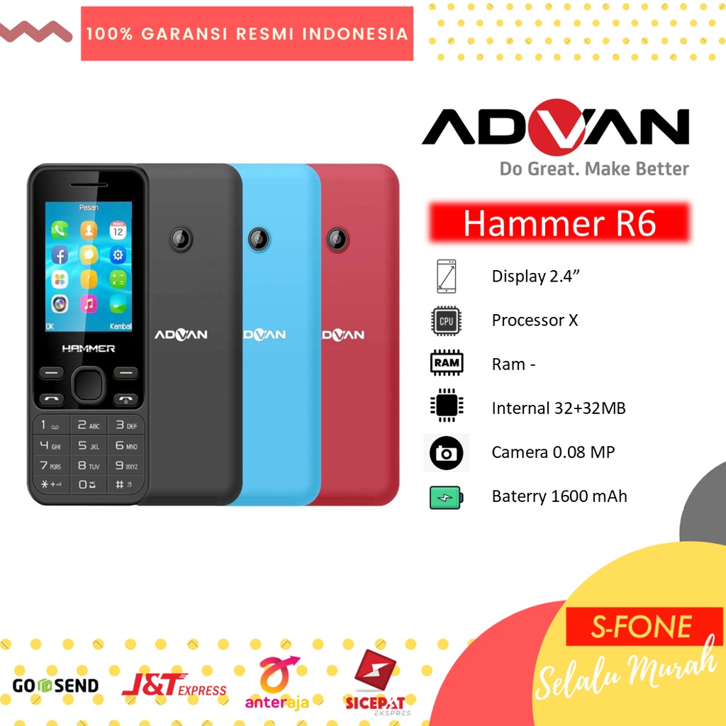 Jual Advan Hammer R6 Garansi Resmi | Shopee Indonesia