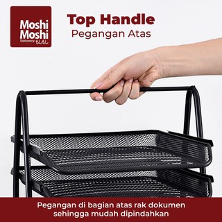 Jual Document Tray Desk Storage Foldable 2 Tiers Rak Kertas File ...