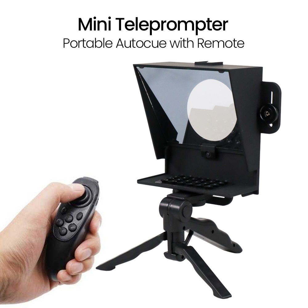Jual Mini Teleprompter Portable Inscriber Autocue with Remote- Black ...