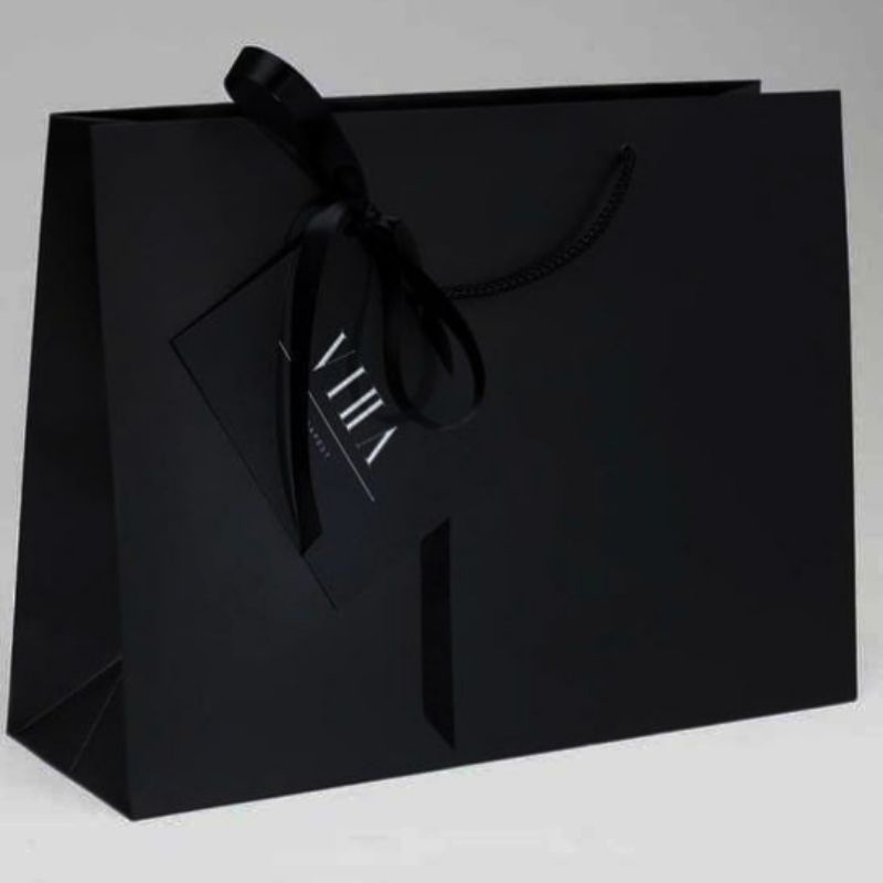 Jual Paperbag ELEGANT Hitam Doff. Tas souvenir. Tas Belanja. Goodie bag ...