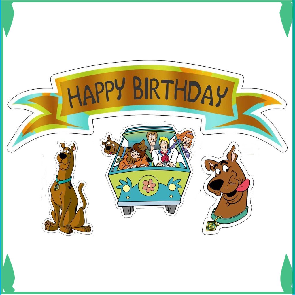 Jual TOPER CETAK TOPPER CAKE ULANG TAHUN / HIASAN KUE SCOOBY DOO Toko ...