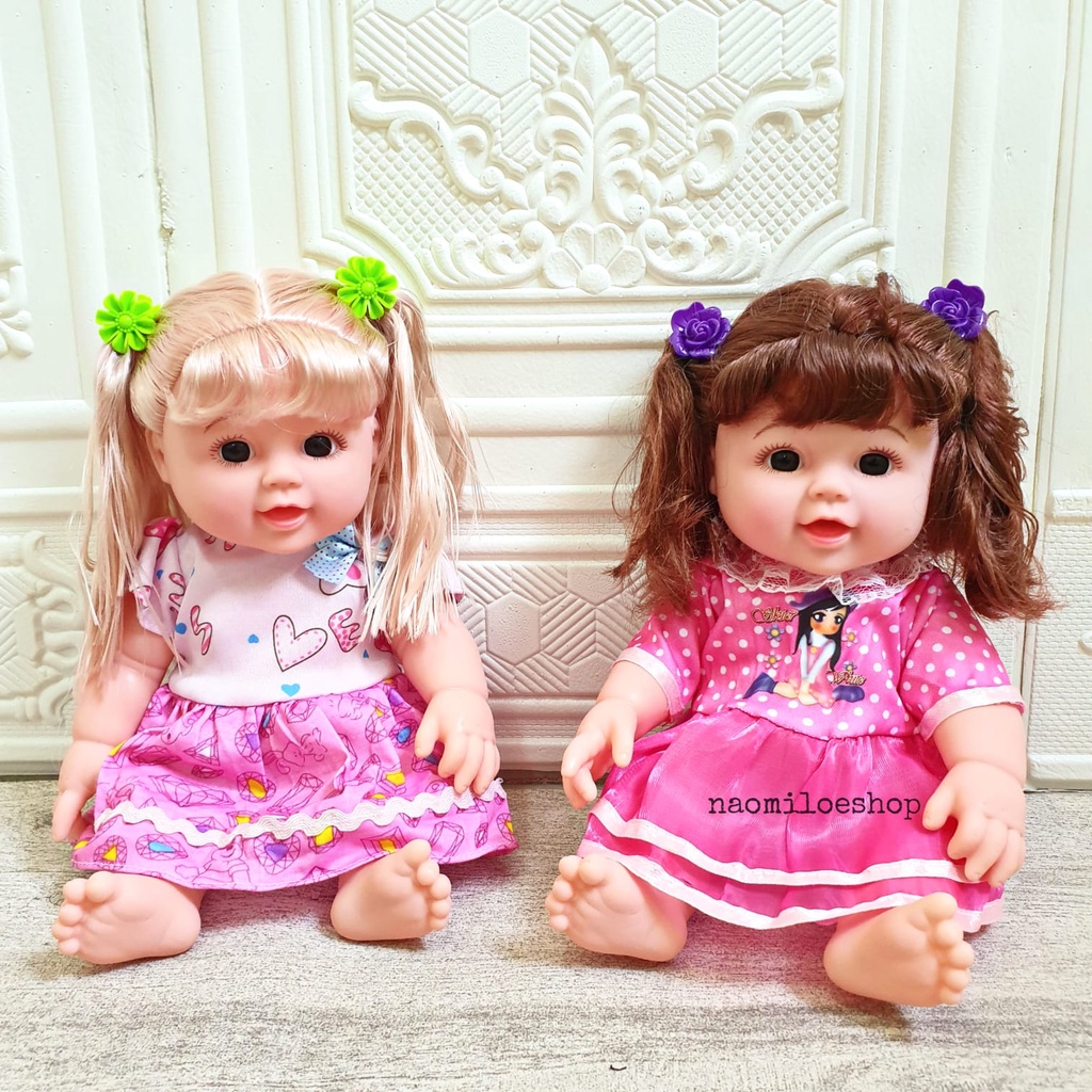 Jual BONEKA FULL karet mainan Boneka my cute baby full karet dapat tas ...