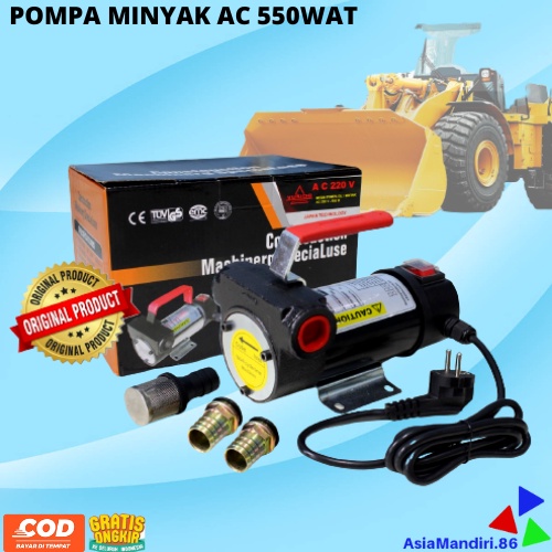 Jual Pompa Minyak AC Electric Oil Pump / Pompa Solar / Pompa Pom mini Pertamini | Shopee Indonesia