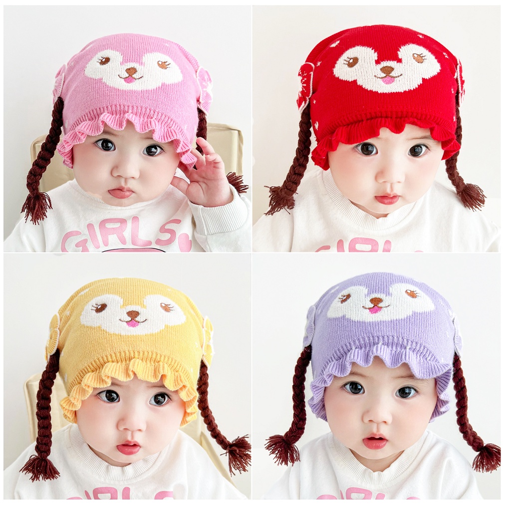 Jual TOPI BAYI MODEL RAMBUT LUCU / TOPI ANAK MODEL RAMBUT IMUT | Shopee ...