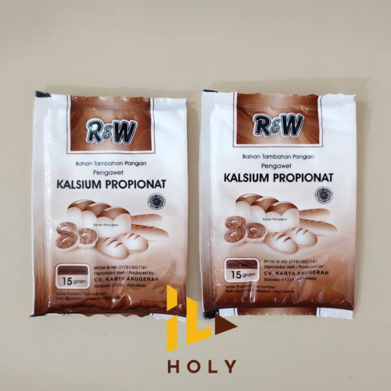 Jual R&W Kalsium Propionat Pengawet Roti Sachet 15gr / Rajawali Calcium ...