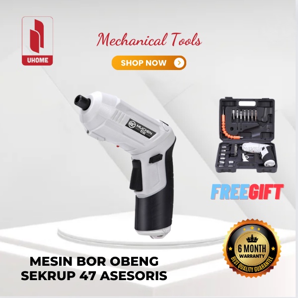 Jual Cordless Screwdriver 3.6V Set MESIN BOR Listrik 47 PCS Mini Mesin ...