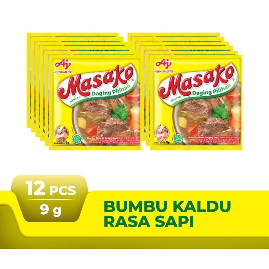 Jual Kaldu penyedap penambah rasa ayam sapi Masako sachet saset 9 gram ...