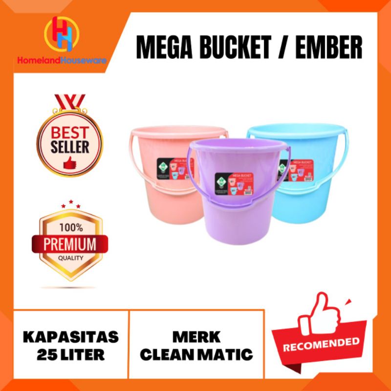 Jual MEGA BUCKET / EMBER PLASTIK / TIMBA CLEAN MATIC | Shopee Indonesia