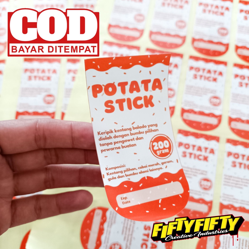 Jual Cetak Stiker Label Makanan / Label Kemasan / Label Minuman Ukuran ...