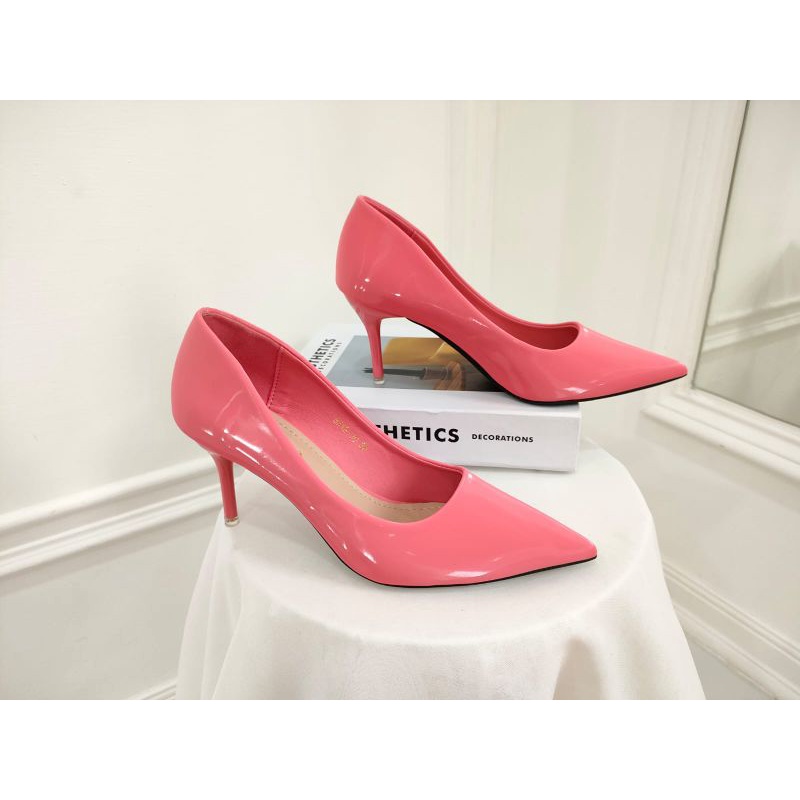 Jual Simoncelli Sepatu Heels Runcing 5 Cm Wanita Mutiara Import Polos ...