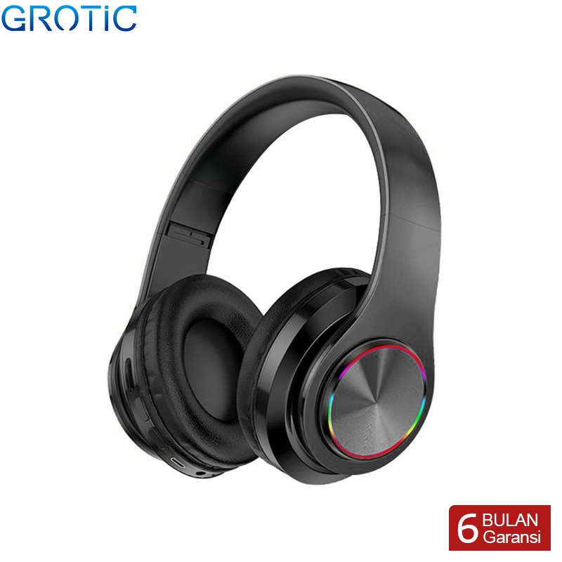 Jual GROTIC Headphone Bluetooth Bass Mono RGB Foldable B39 | Shopee ...