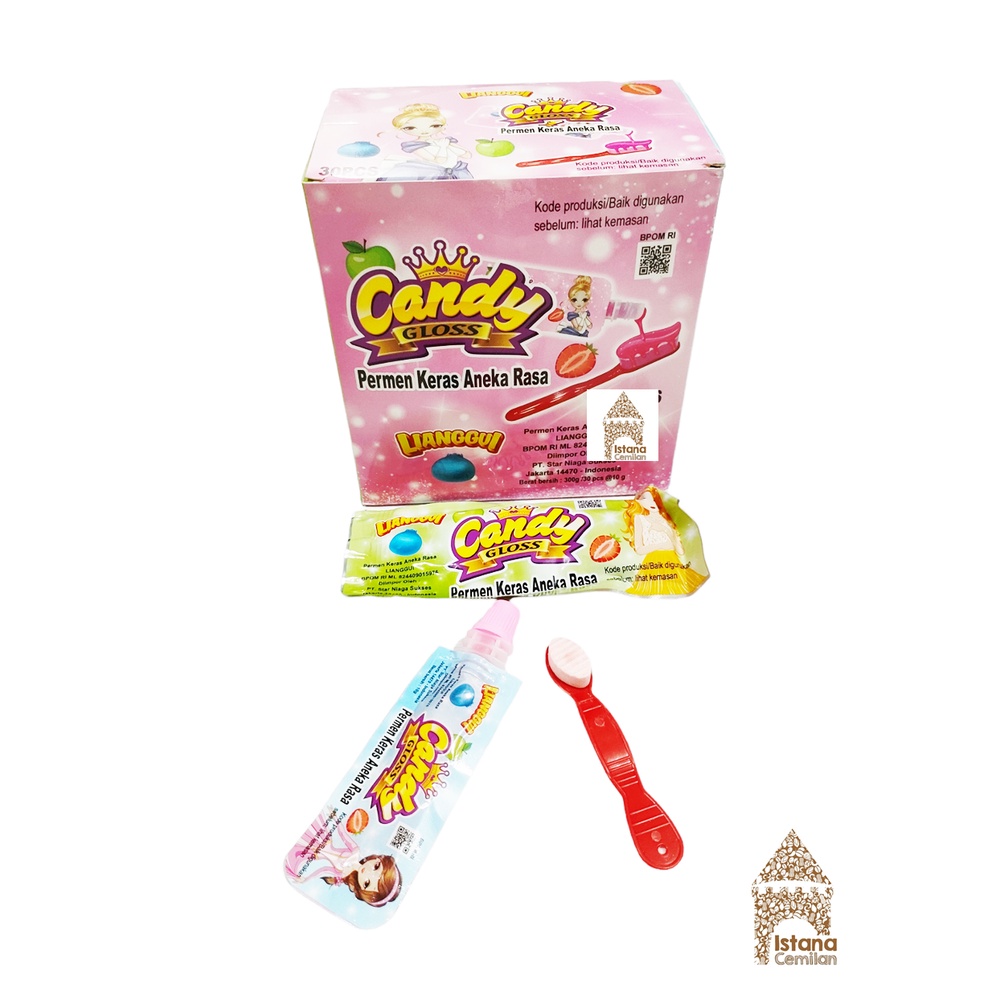 Jual Lianggui Permen Viral Sikat Gigi Odol Candy Gloss PACk (isi 30 pcs ...