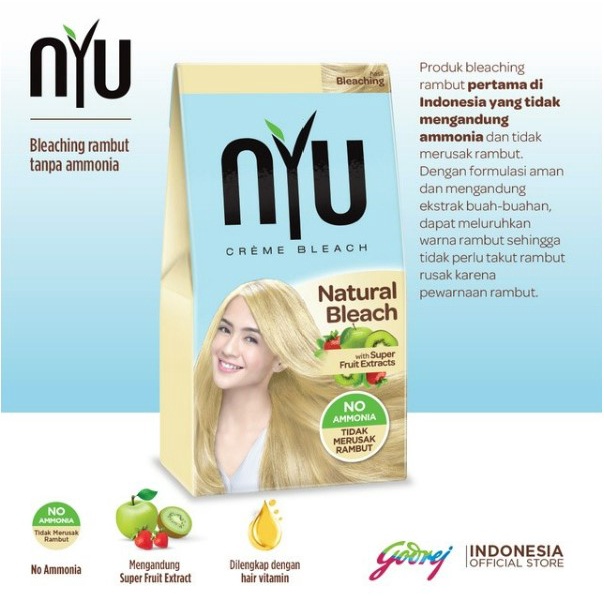 Jual NYU CREME HAIR COLOR Pewarna Rambut Cat Rambut Natural (Amonia ...