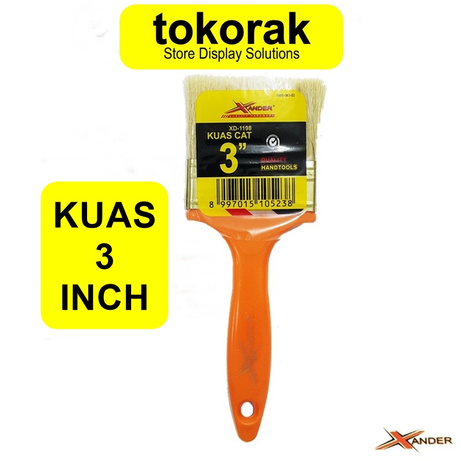 Jual KUAS CAT TEMBOK 3 INCH XANDER - KUAS CAT KAYU BESI | Shopee Indonesia
