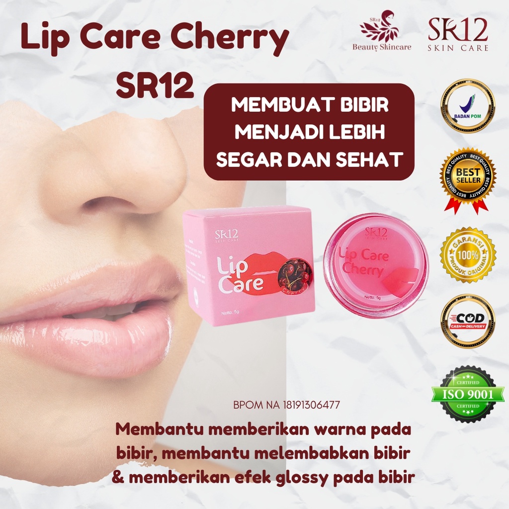 Jual Lip Care Cherry SR12 Merawat dan Mencegah Bibir Pecah Pecah serta berfungsi sebagai ...