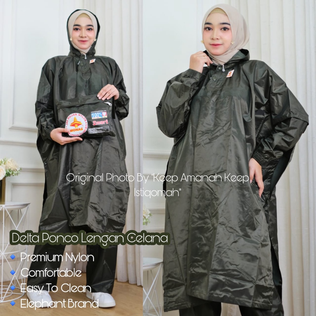 Jual Delta N25 Ponco Lengan Celana Mantol Jas Hujan Nylon Monas | Shopee Indonesia