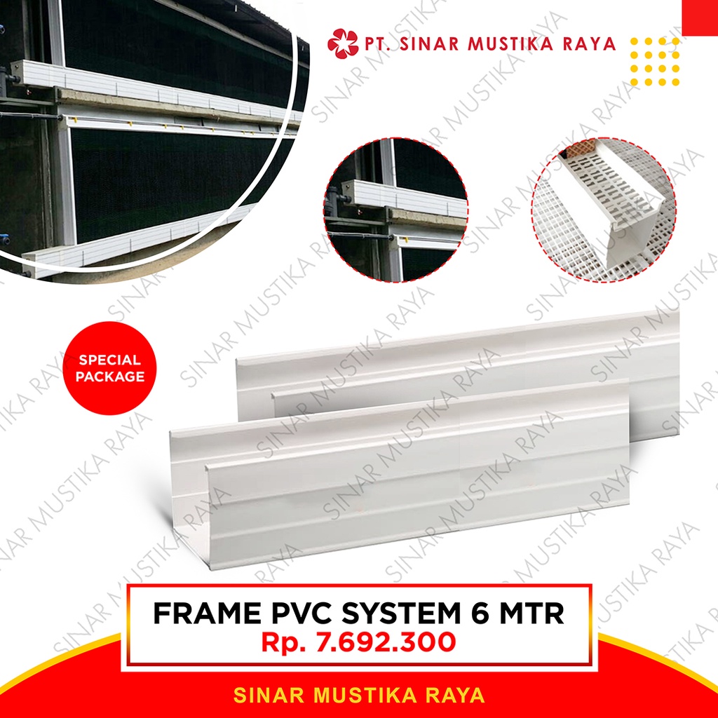 Jual Gutter Talang PVC Frame Cooling Pad Celpad Celdek 6M Kandang ...