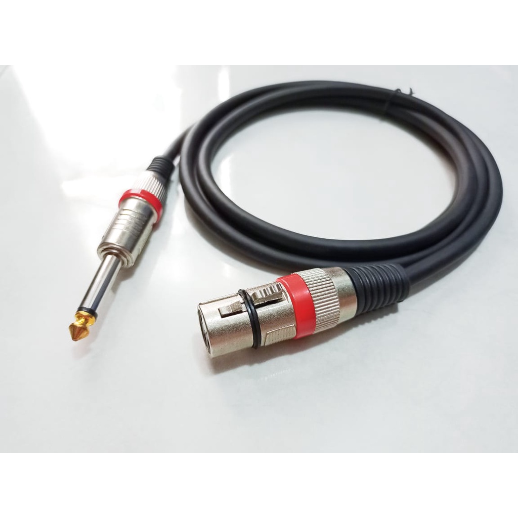 Jual Kabel Audio Kabel Mic Canon XLR Female ke Jack Akai Mono 50cm - 5 ...