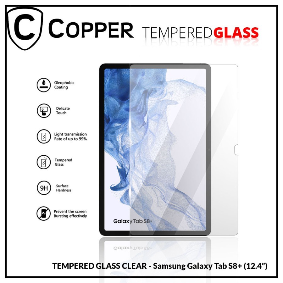 Jual Copper Tempered Glass Full Clear - Samsung Galaxy Tab S8 Plus ( 12 ...