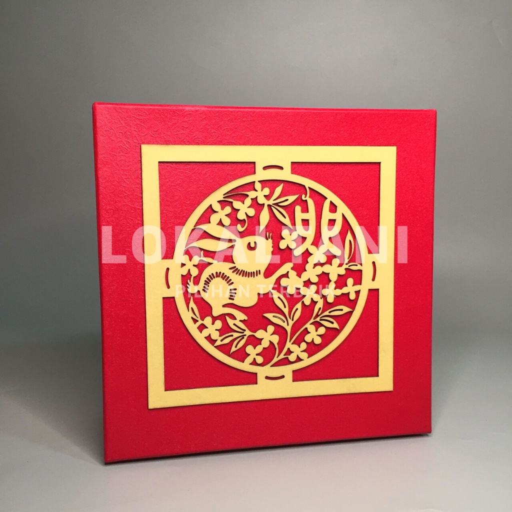 Jual Box Hampers Imlek Kotak 22x22 / Box Parcel Persegi Spesial Imlek ...