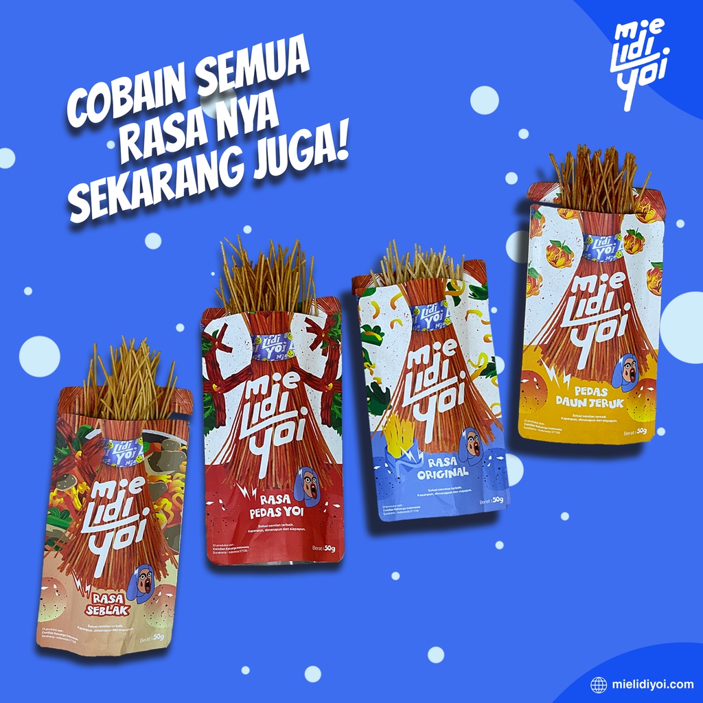 Jual .mie lidi yoi snack jadul jajanan sd 50 gr aneka rasa ( ds bgr ...