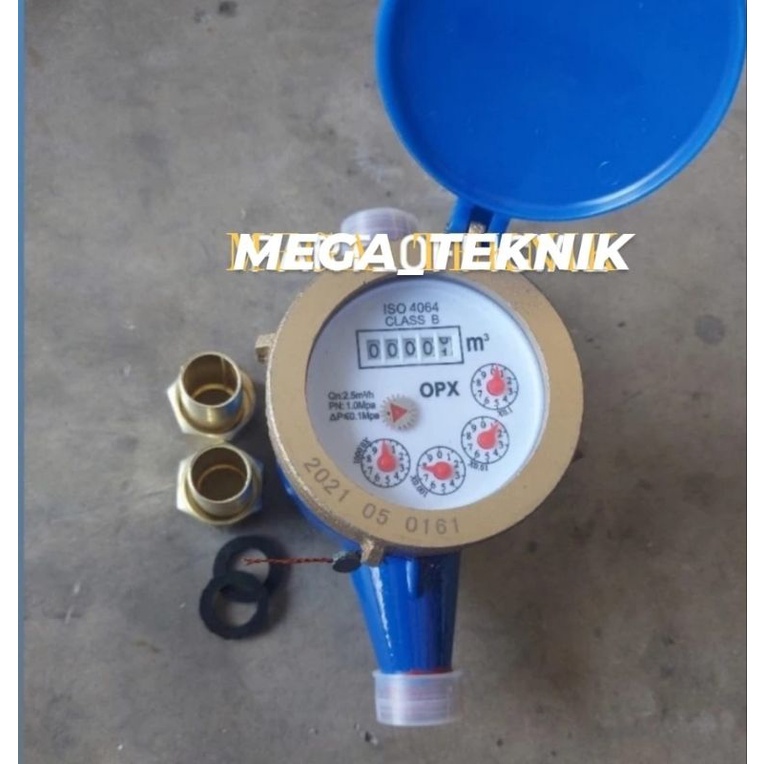 Jual water meter meteran air bersih PDAM 1/2" inchi besi // flow meter ...