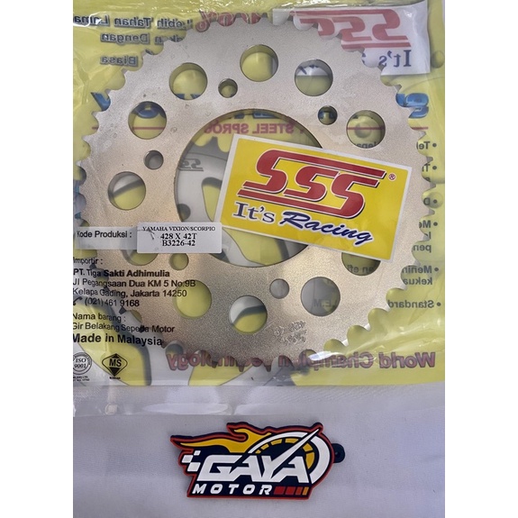 Jual Gear belakang 415 428 sss Yamaha Scorpio - Vixion - Byson - Mx King - R 15 Vz | Shopee ...