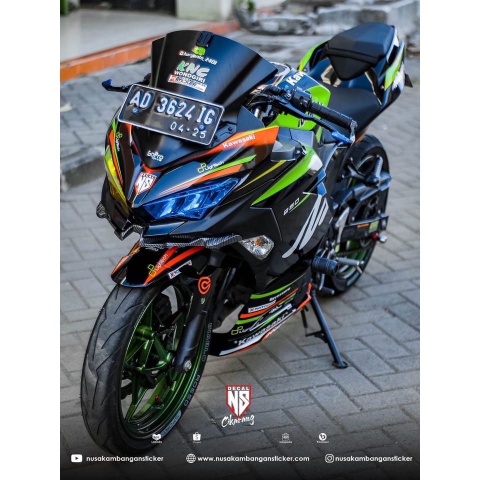 Jual STIKER DECAL SEPEDA MOTOR KAWASAKI NINJA 250 FI ALL NEW FULL BODY ...