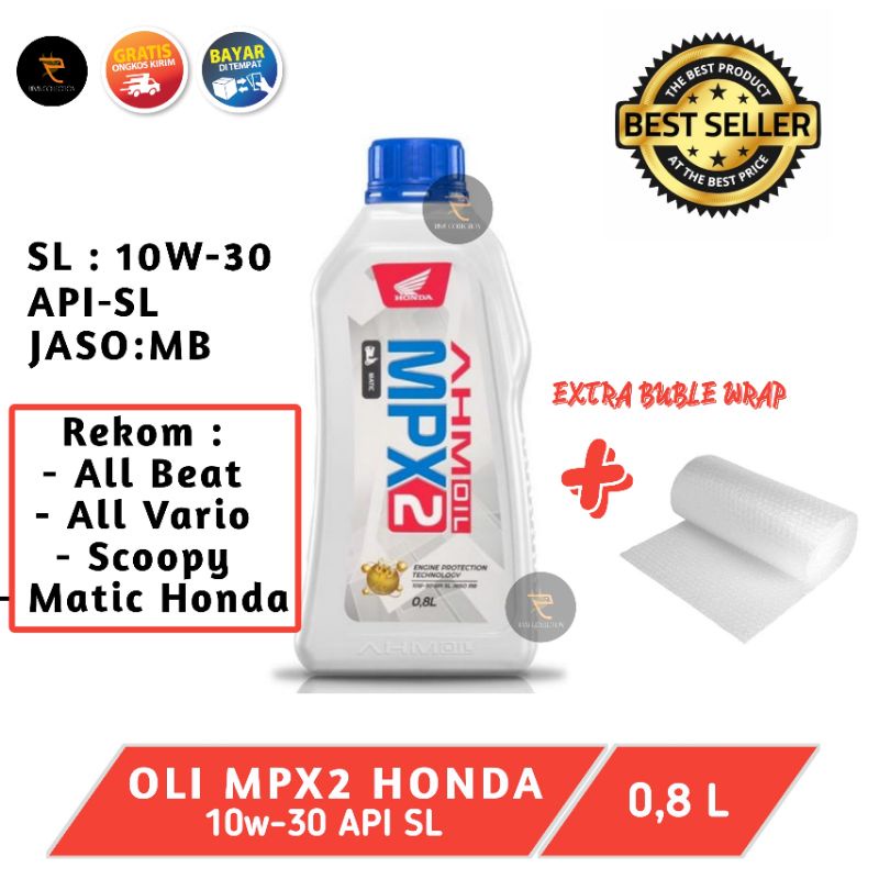 Jual Oli MPX 2 AHM Original 800 ml 10 W - 30 API SL / Oli MPX2 Matic / Oli Metik Honda | Shopee ...