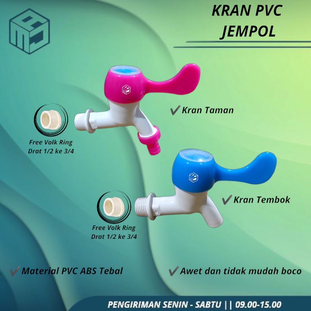 Jual Kran Air PVC Model Jempol Kran Taman Pvc 1/2 inch 3/4 inch ...