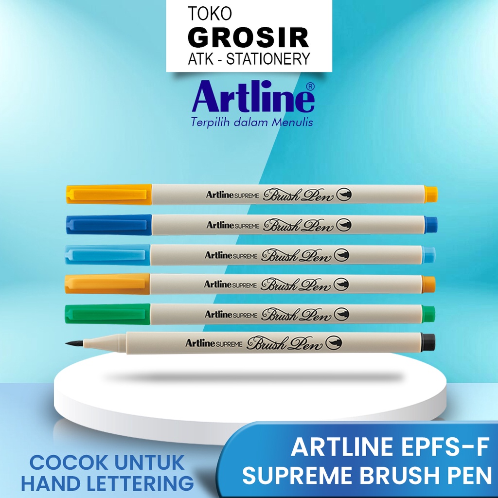 Jual ARTLINE Brush Pen Pena Kuas Warna Spidol Kaligrafi Brushpen Marker ...