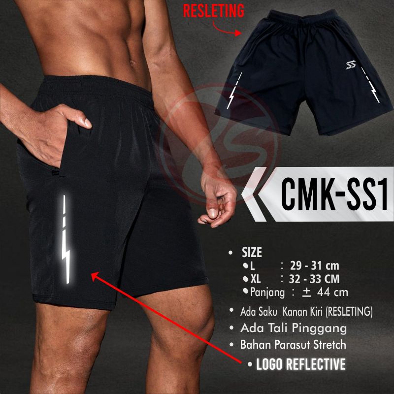 Jual Bawahan olahraga pria kain parasut despo stretch celana pendek ...