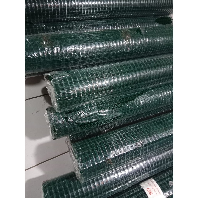 Jual Kawat Loket PVC Kawat Hijau Kawat Ayakan Ram PVC Hijau 1/2 Inch ...