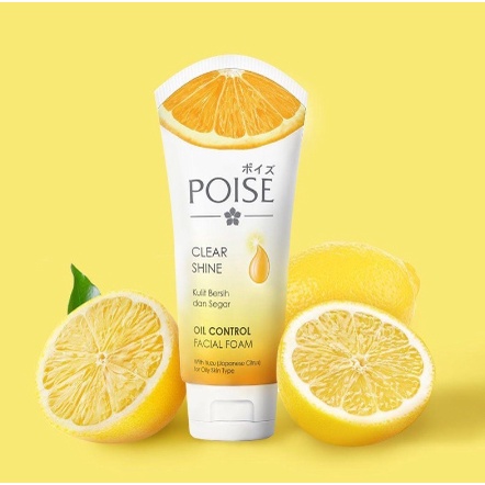 Jual FACIAL FOAM POISE CLEAR SHINE TUBE 100gr ( KUNING ) | Shopee Indonesia