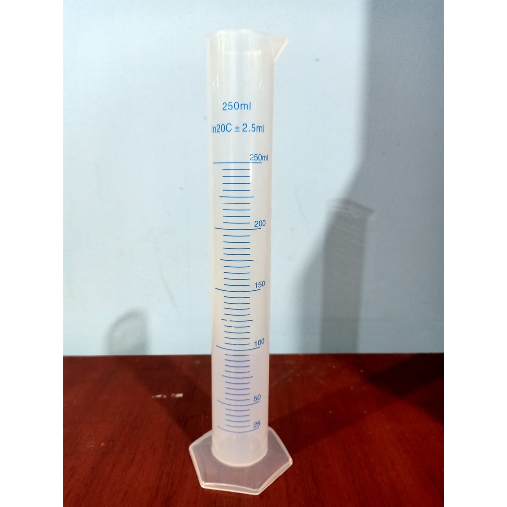 Jual Plastik Gelas Ukur/Tabung Ukur/Measuring Cylinder 250 ml produksi ...