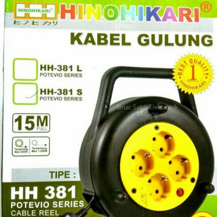 Jual Kabel Roll 15 Meter Hinohikari Box Stop Kontak 4 Lubang + Saklar 15M Cod | Shopee Indonesia