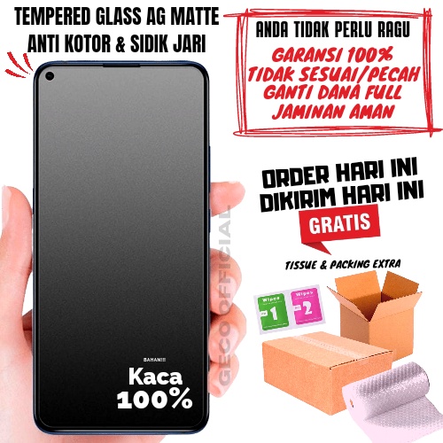 Jual Matte Glass 9H Full Layar REDMI 13C 9 9C 9A 10A 5A 6A 7A 7 8 8A 8a ...