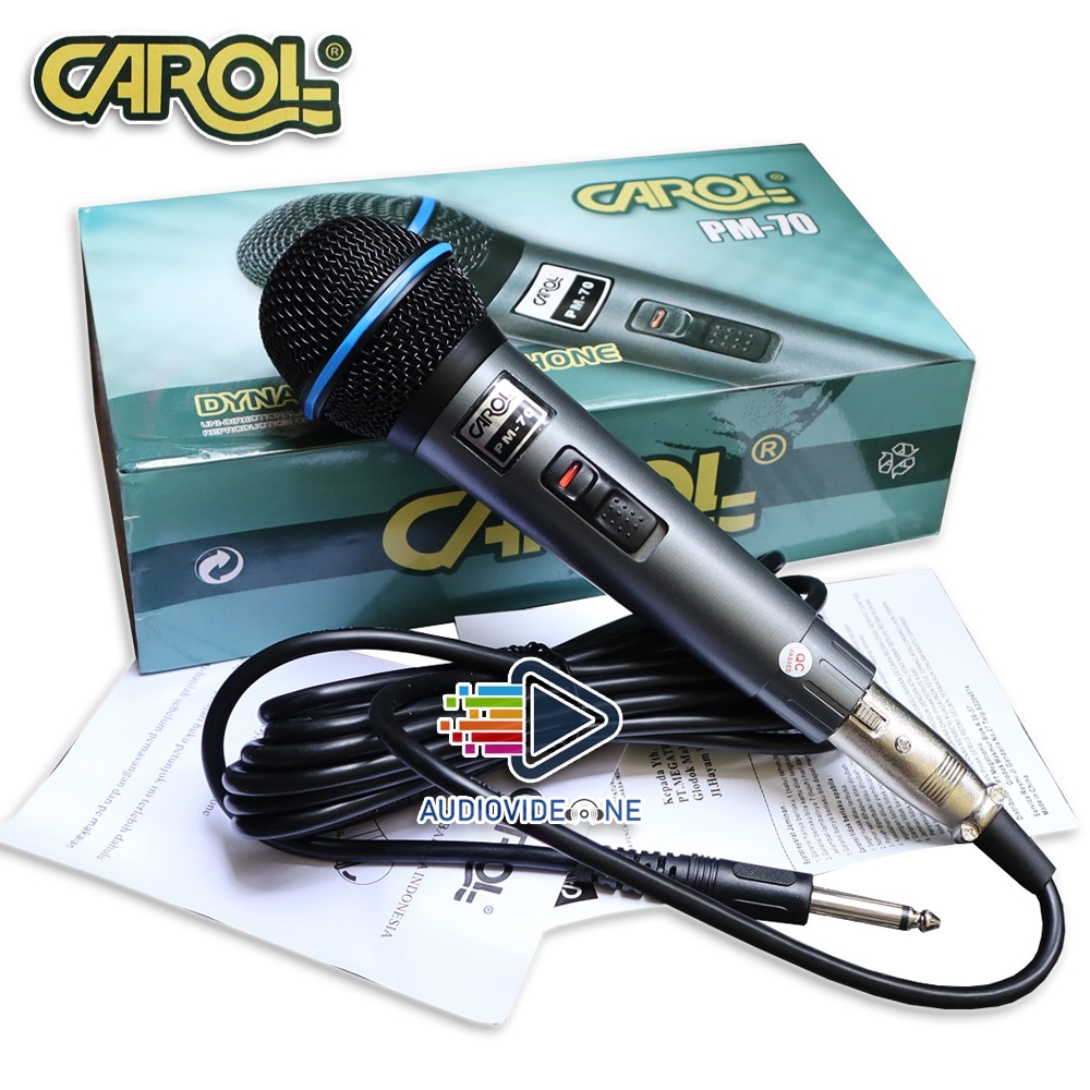 Jual Mic Vocal CAROL PM-70 Microphone Dynamic Mik Kabel Karaoke ...