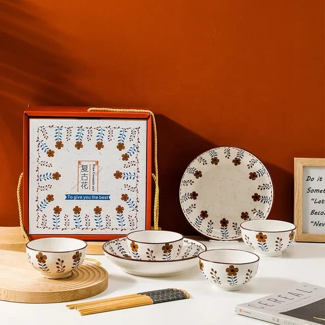 Jual [HAMPERS] Eiko set / Eiko Japanese style bowl and plate / piring ...