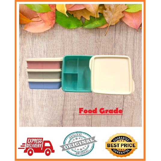 Jual KOTAK MAKAN PLASTIK SEKAT 3 / KOTAK BEKAL/ KOTAK BENTO / LUNCH BOX | Shopee Indonesia