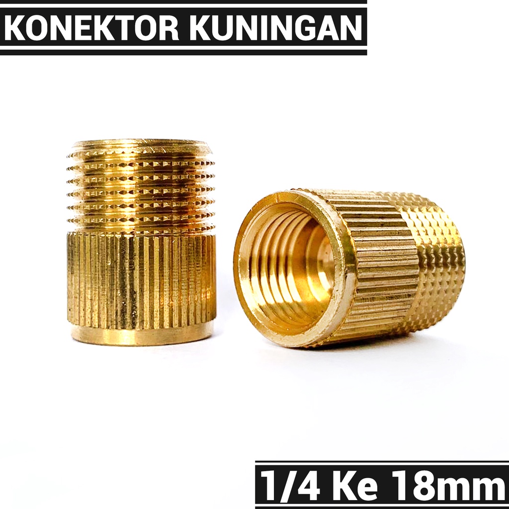 Jual Nepel konektor drat dalam 14mm ke drat luar 18mm | Shopee Indonesia