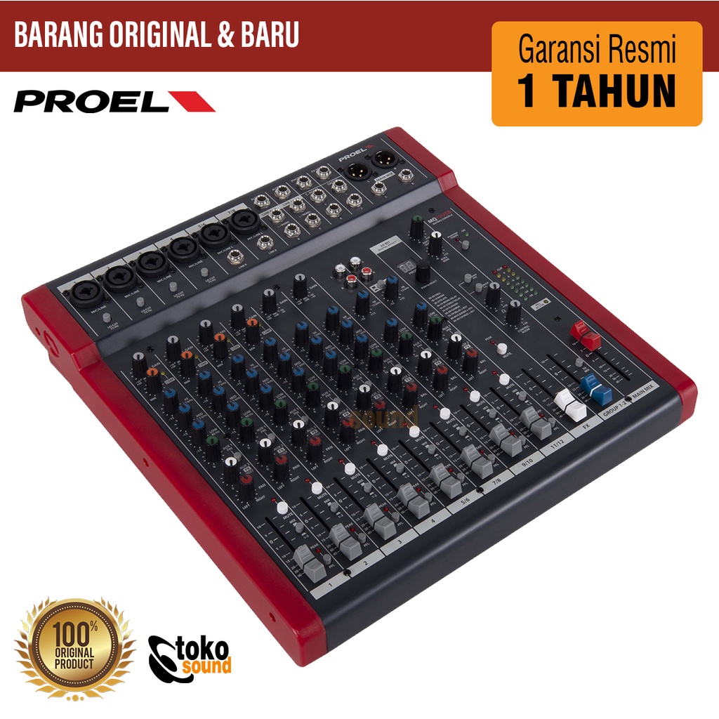 Jual PROEL MQ12USB - Compact 12 channel mixer with FX + USB | Shopee ...