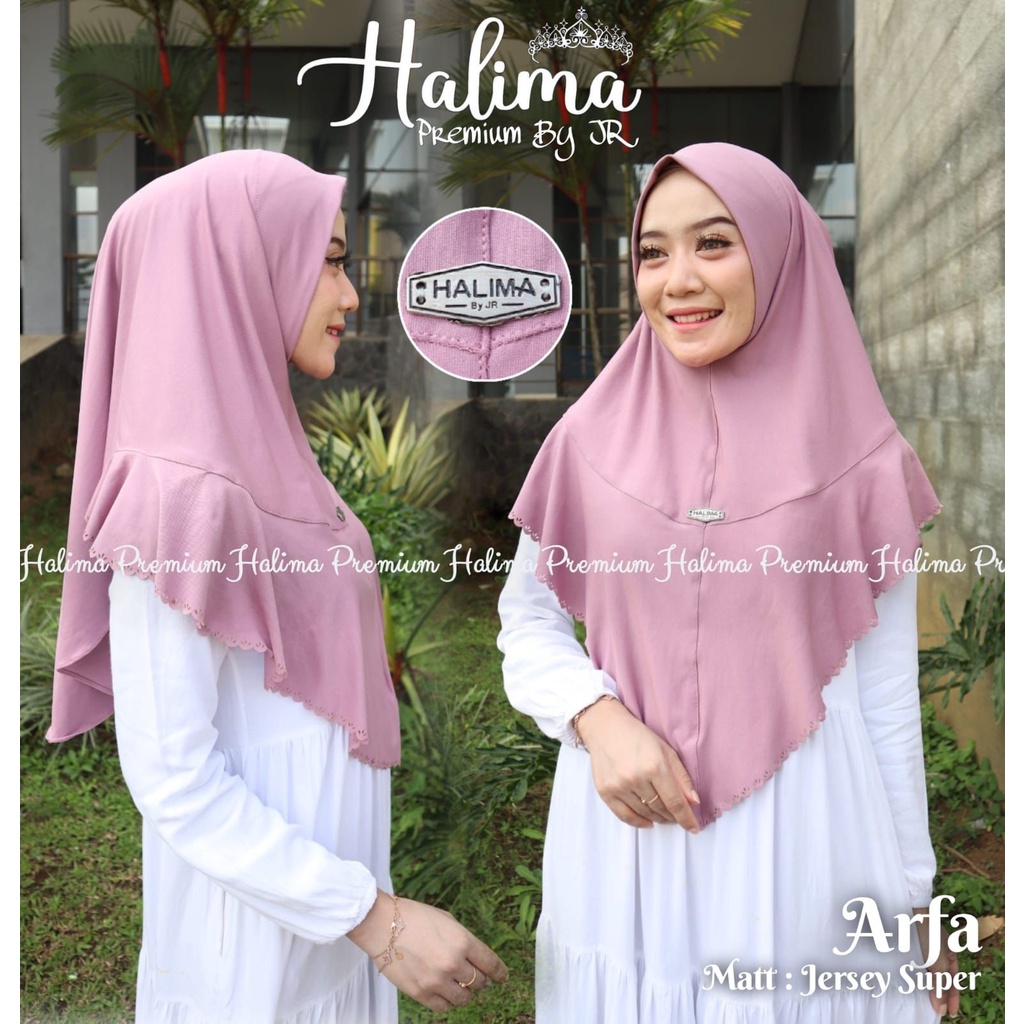 Jual Hijab kerudung instant laser jilbab halima arfa | Shopee Indonesia