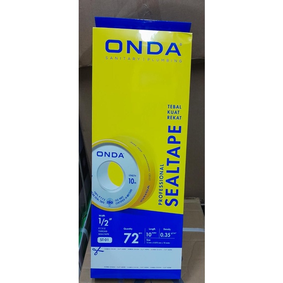 Jual Seal tape Onda ukuran 1/2 inch isi 72 pc | Shopee Indonesia