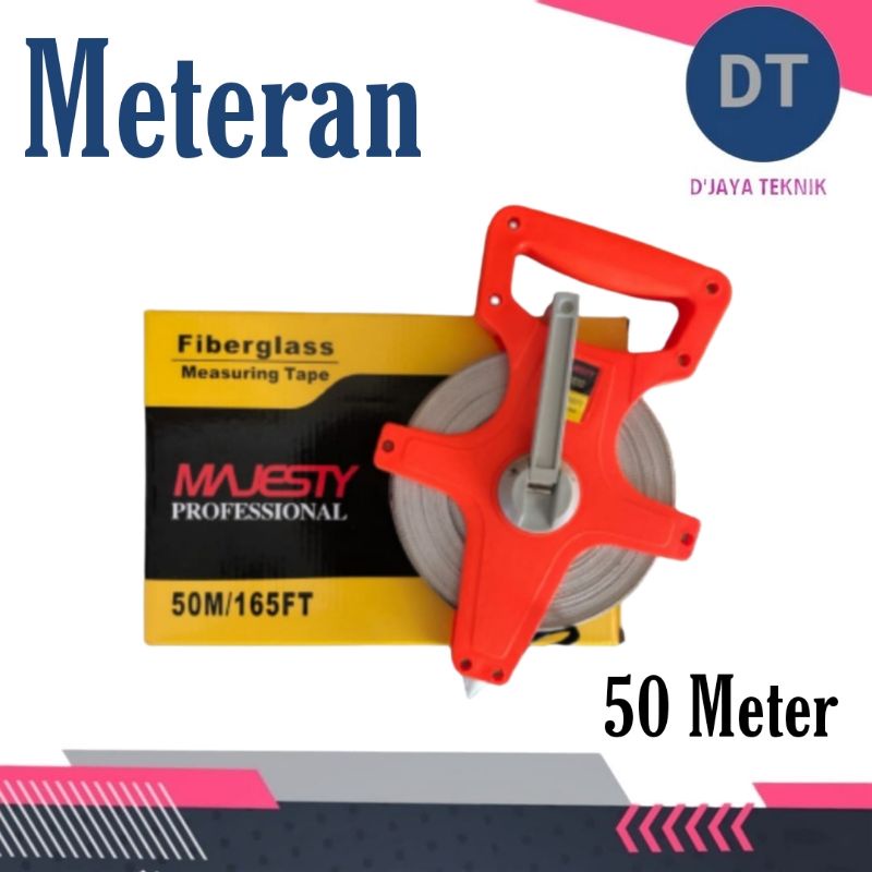 Jual Meteran Tancap 50 Meter / Meter Gulung Rol Tanah / Meteran 50 ...