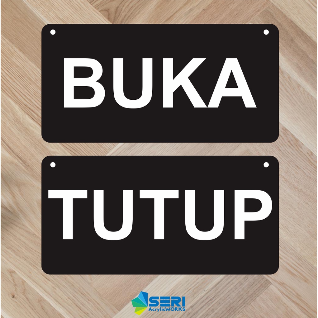 Jual OPEN CLOSE SIGN | BUKA TUTUP SIGN | CUSTOM AKRILIK BUKA TUTUP ...